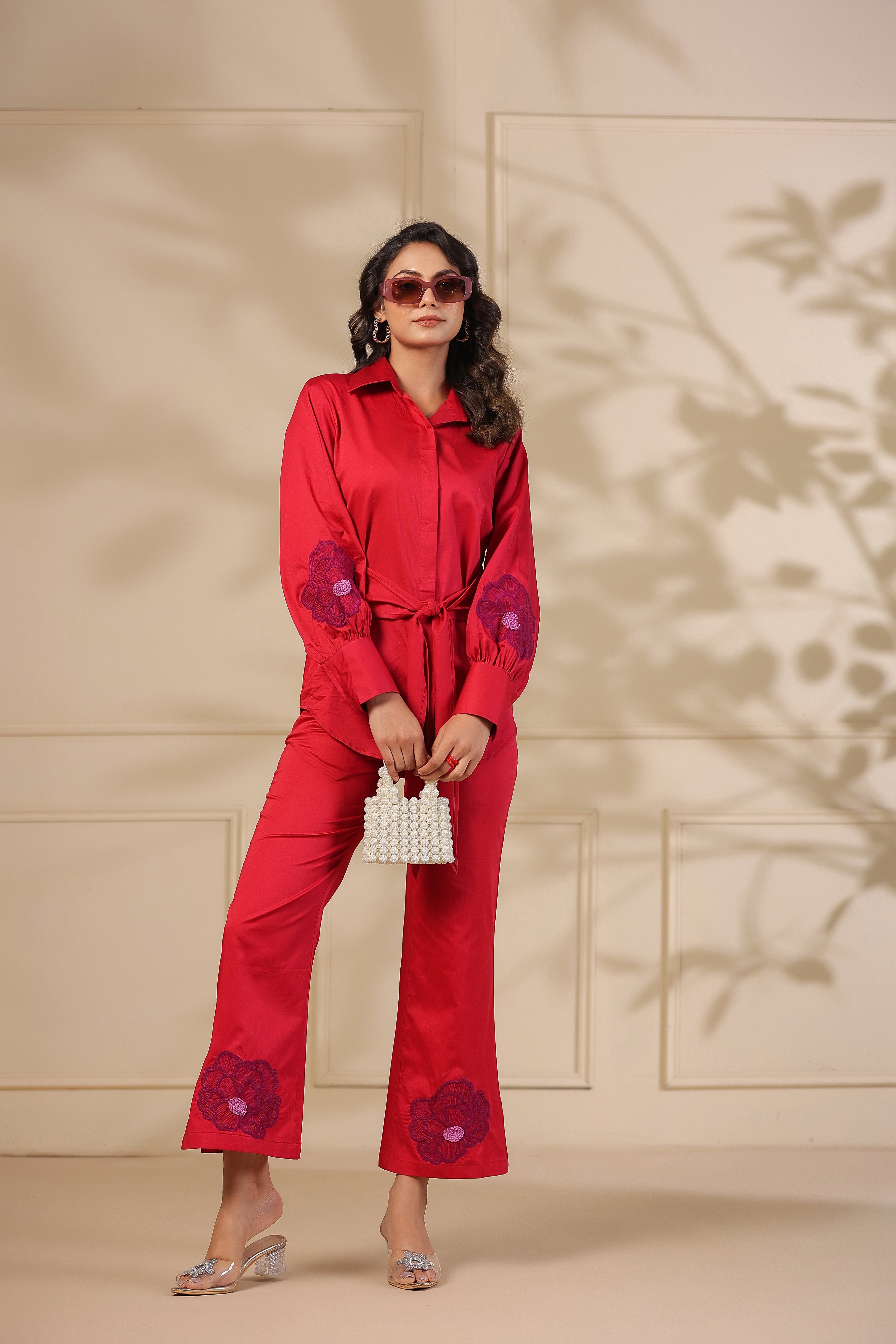 Poppy Red Tie-up Set – Ridah Clothing