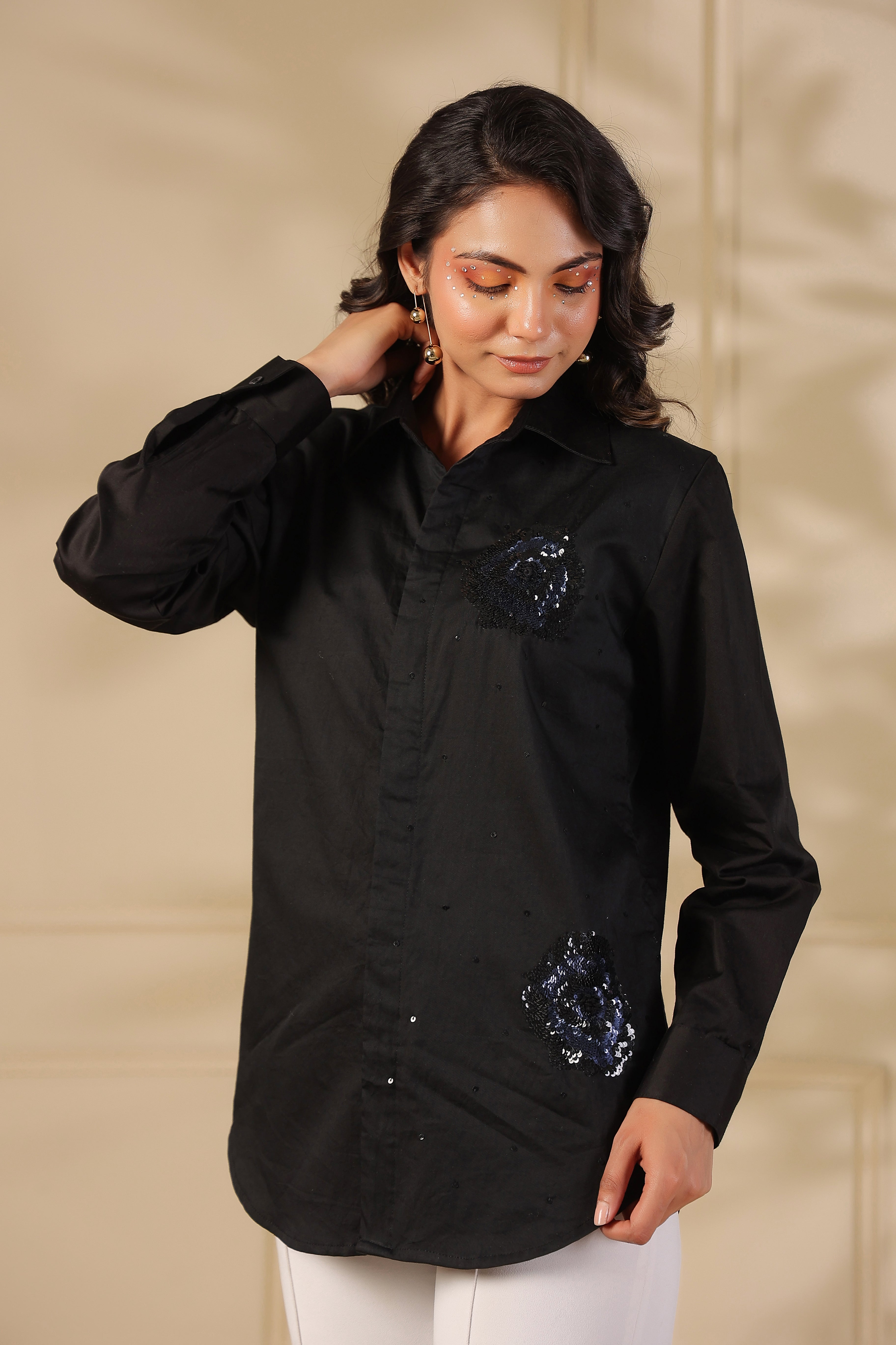 Monochrome Sequin Shirt – Ridah Clothing